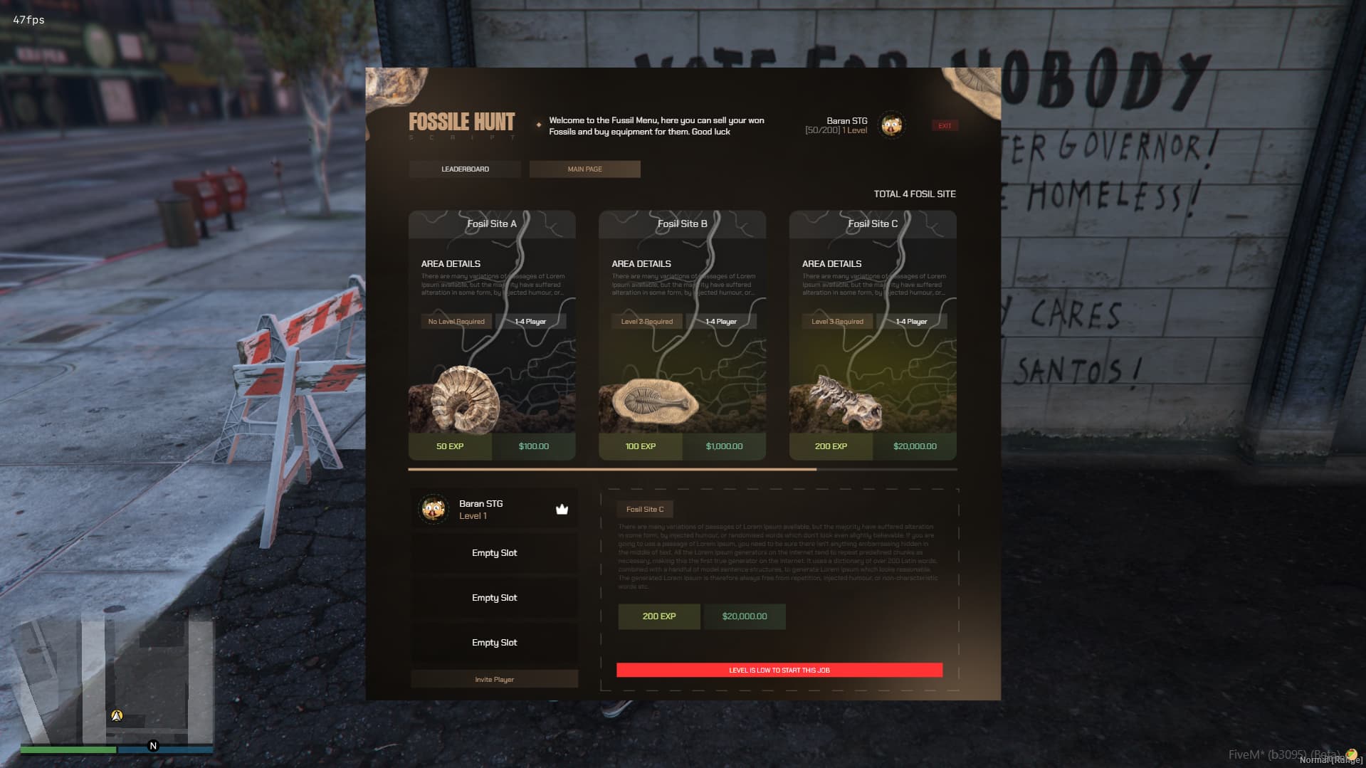 Multiplayer Fossil Job [QB & ESX & QBX] [PAID] - FiveM Search