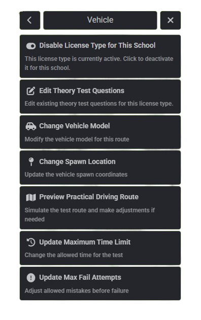 Driving School Creator — Expanded 6 License Types Support | Advanced DMV Script for QBCore, ESX ...