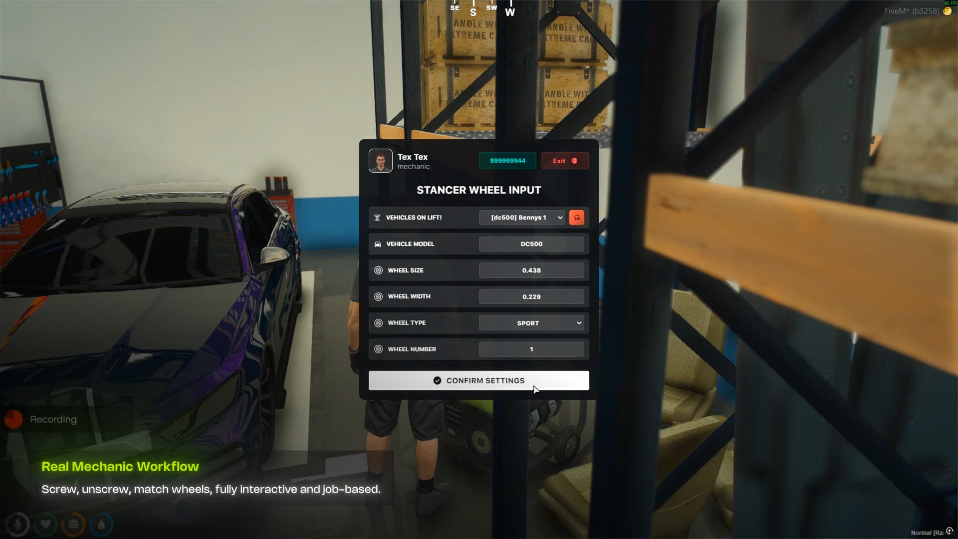 Tuff WheelStancer v2 [ QB, QBOX, ESX, Standalone ] - FiveM Releases ...