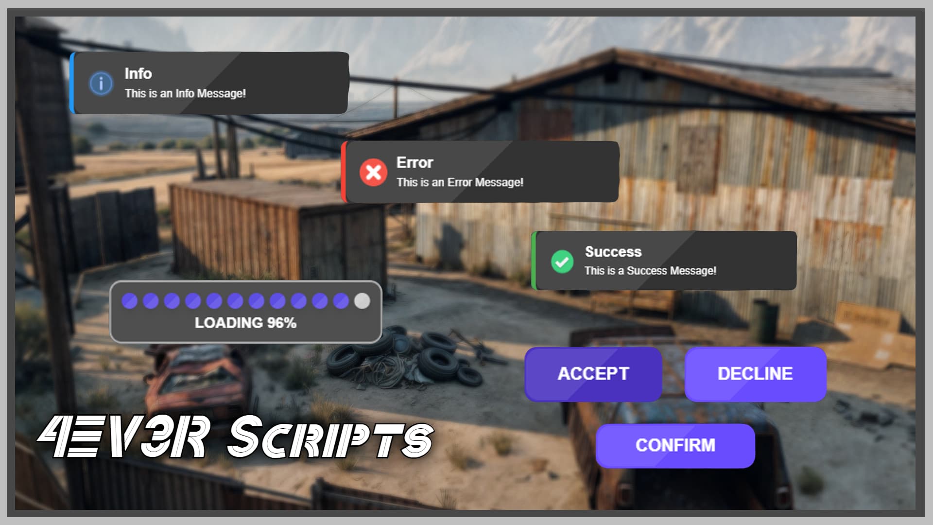 [FREE] [STANDALONE] 4EV3R Notification System - FiveM Releases - Cfx.re ...