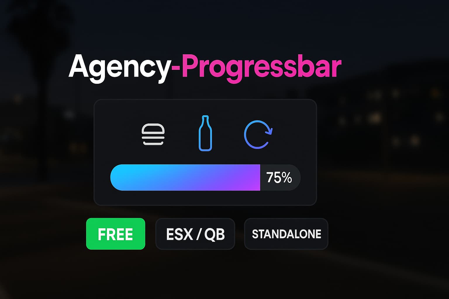 Agency-Progressbar for ESX/QB/STANDALONE - FREE | The Ultimate UX & Action System - FiveM ...