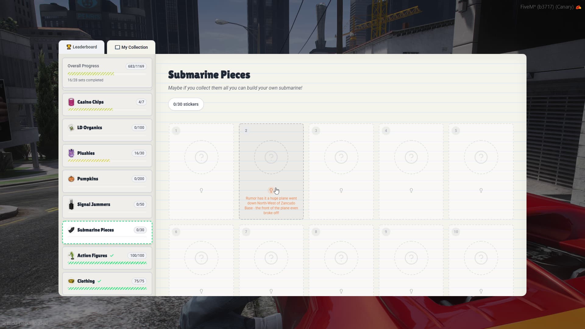 🔍 Collectables: 1100+ Items, Stickerbook UI & Leaderboards - FiveM ...