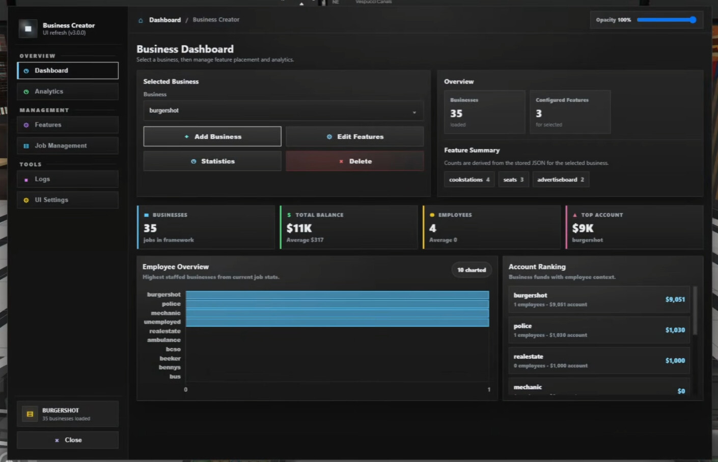 Jobs/Business Creator 3.0 | [ESX] [QBCore] [QBOX] - FiveM Releases ...