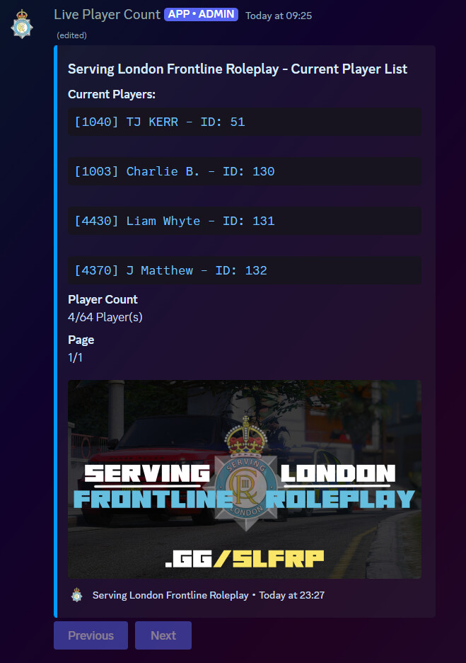 [FREE] Server Player Stats - Discord Bot - Page 2 - FiveM Releases - Cfx.re Community