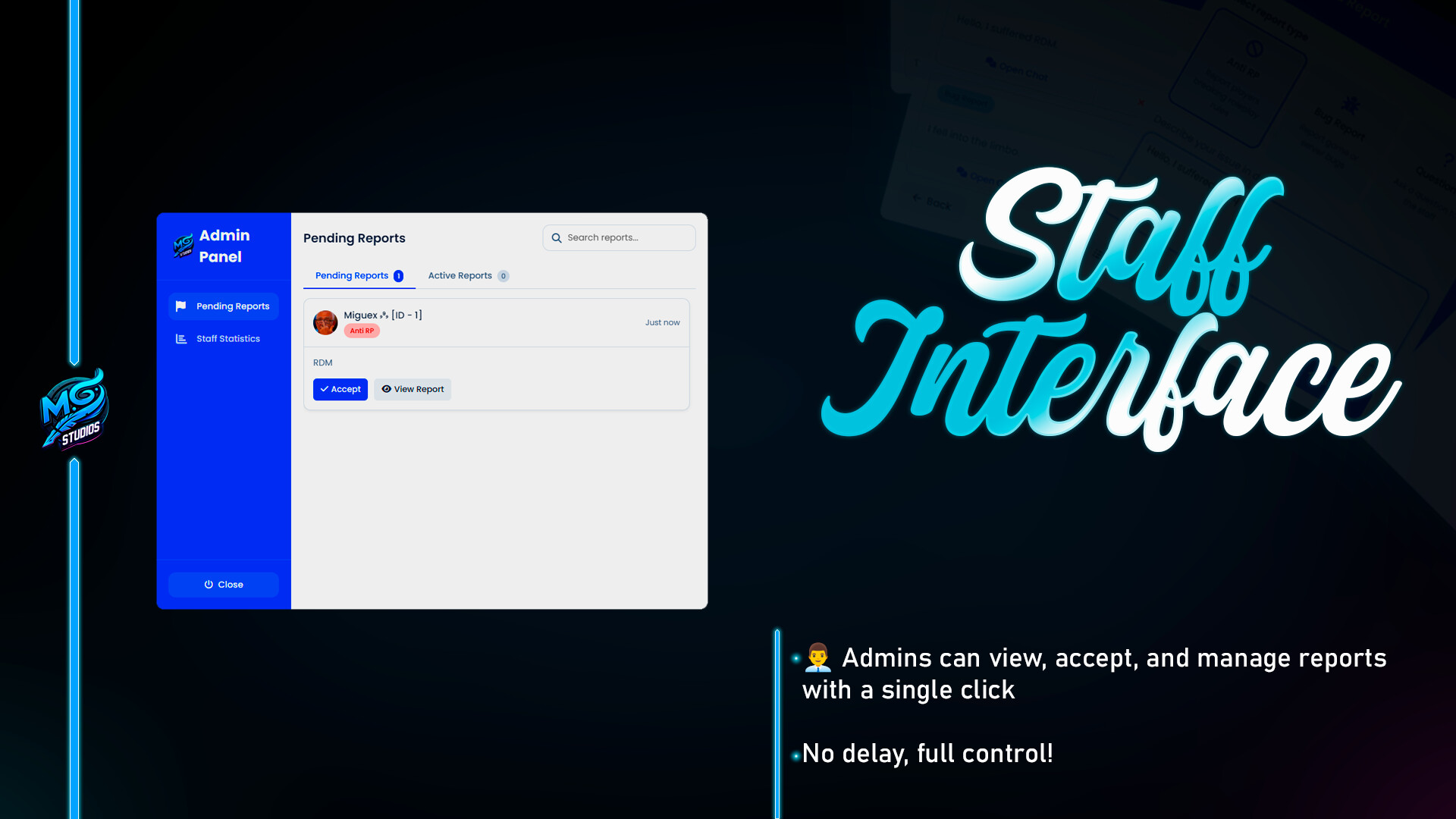 📩 MG Reports | Standalone | Advanced In-Game Report System - FiveM ...