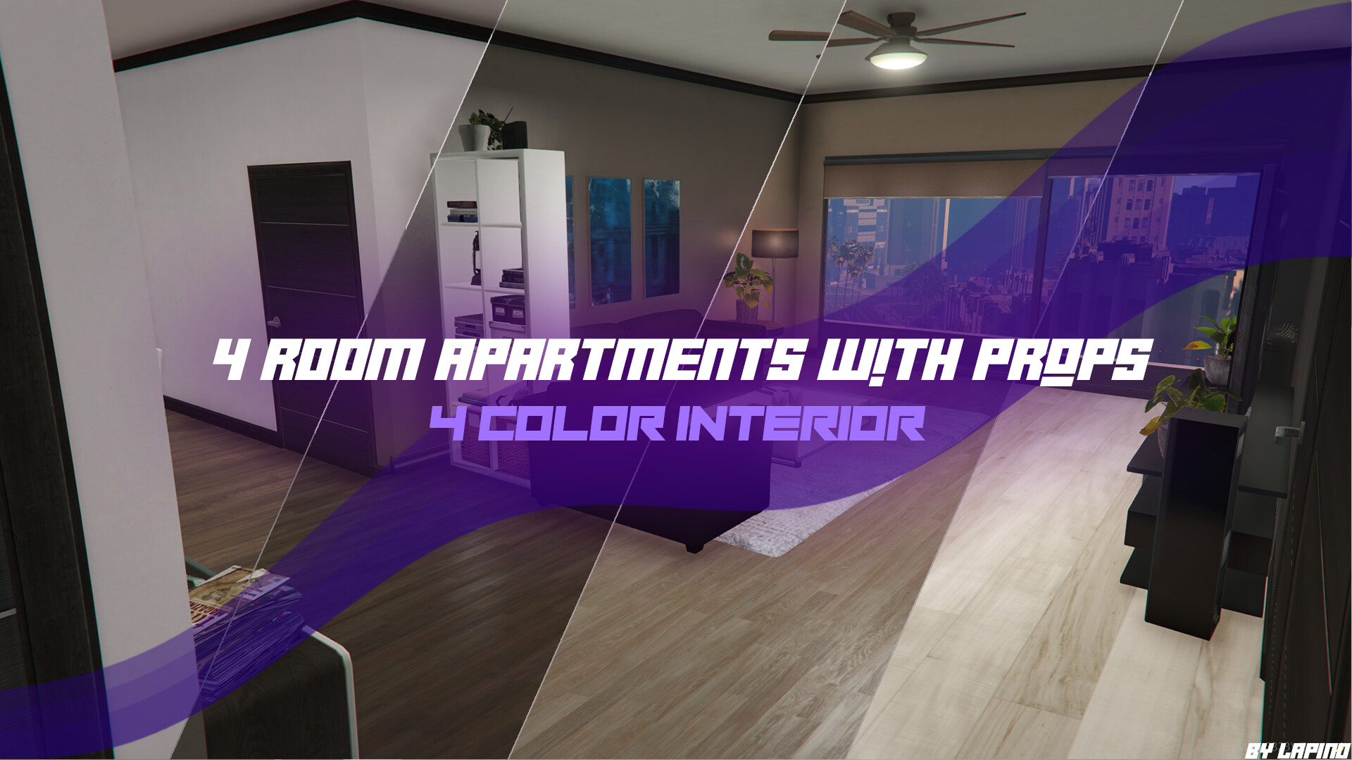 [MLO] 4 Rooms Apartments - (Props and 4 Interiors Different Color ...