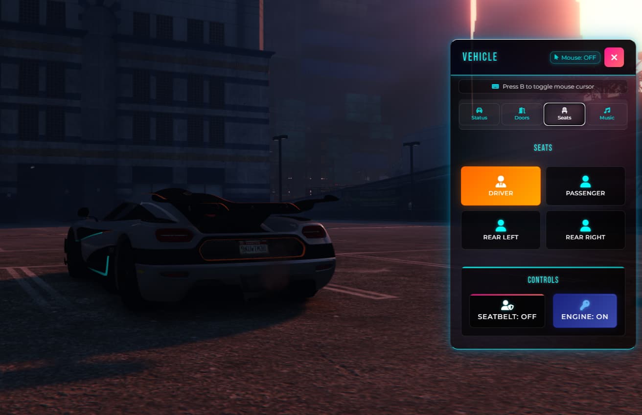 Car Menu v2.0 [ESX/QB/QBOX] ADVANCED VEHICLE CONTROL SYSTEM - FiveM ...