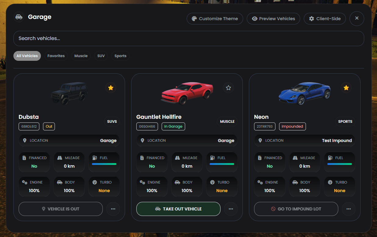 SG ADVANCED GARAGES [QBOX] [QBCORE] - FiveM Releases - Cfx.re Community