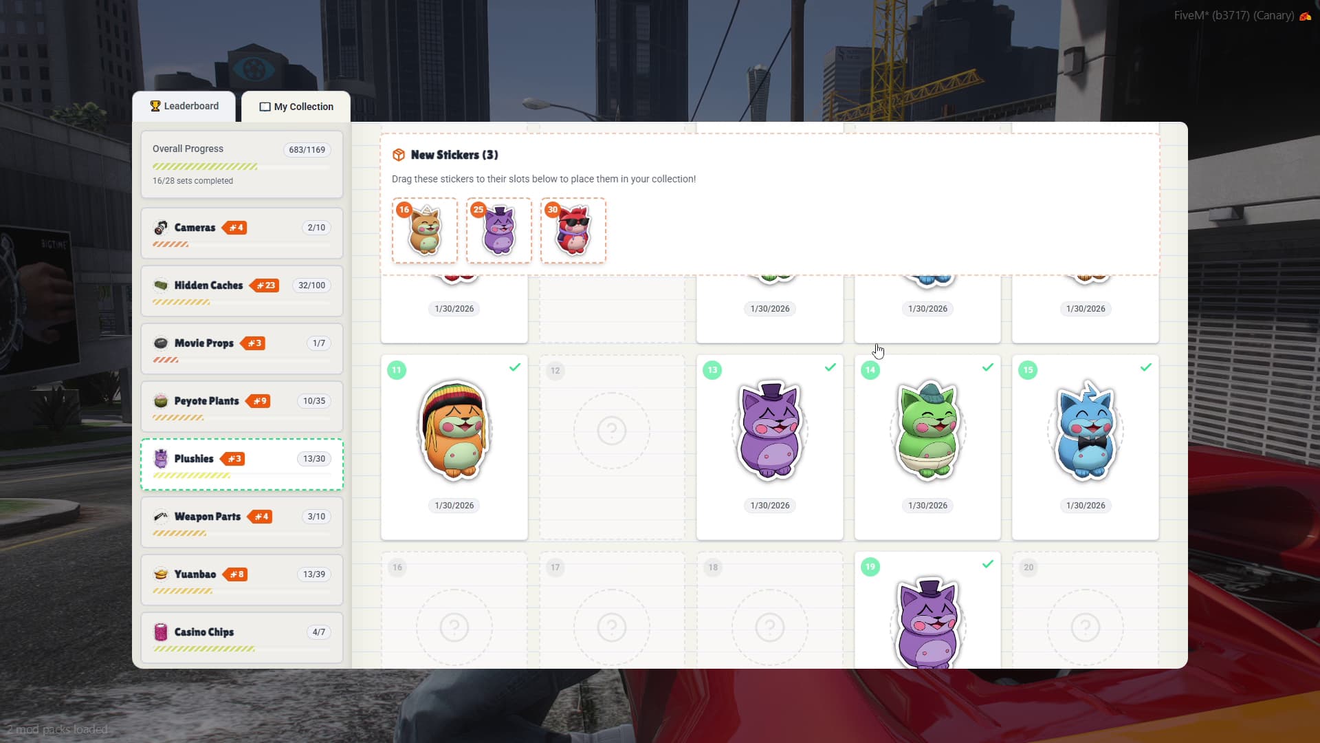 🔍 Collectables: 1100+ Items, Stickerbook UI & Leaderboards - FiveM Search