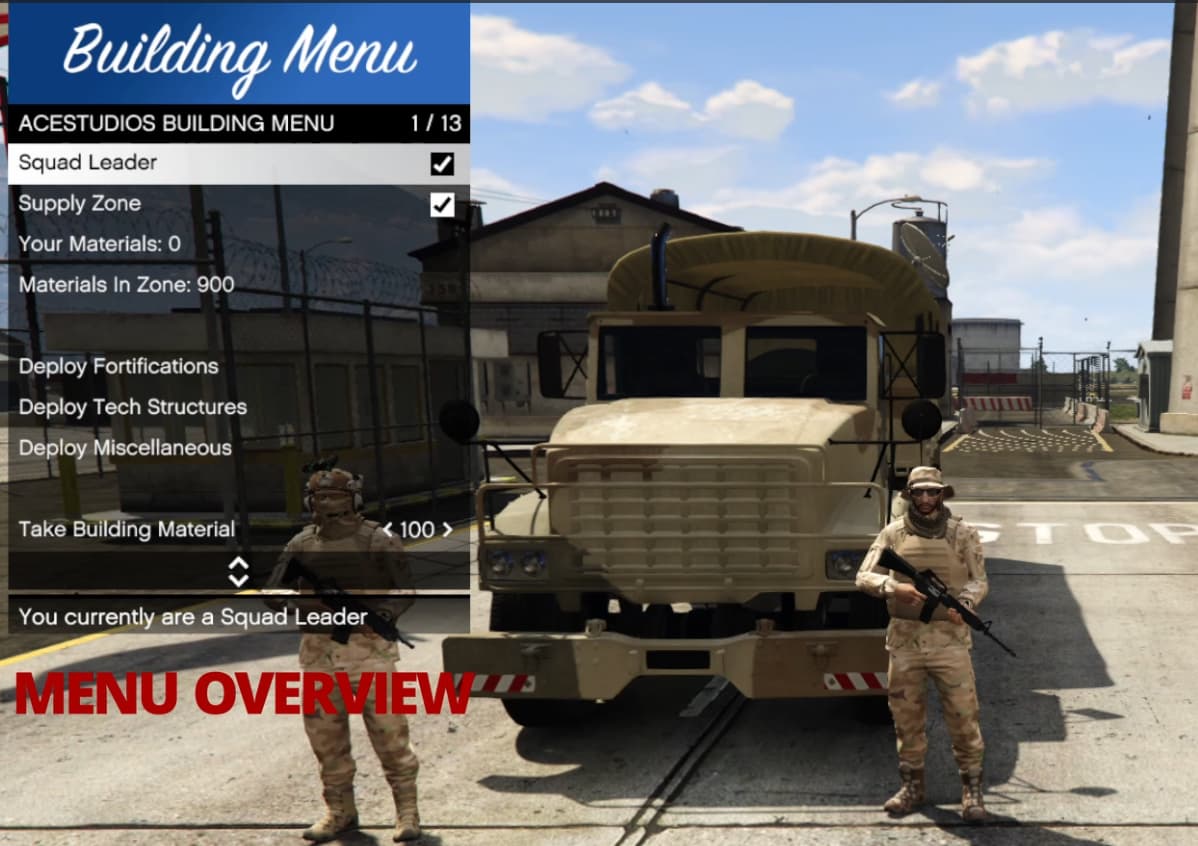 Building Script FiveM | Realistic | Zones & Materials | MilSim - FiveM ...