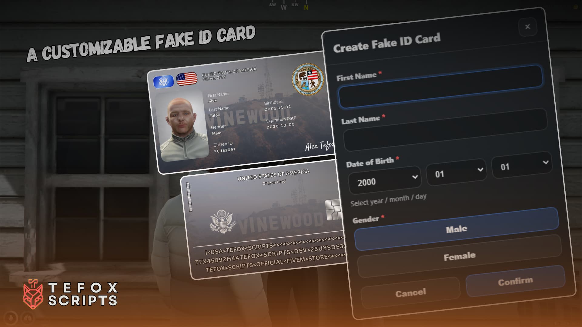 🪪 Identity System – ID Cards, Job Cards, Licenses & Fake ID - FiveM ...