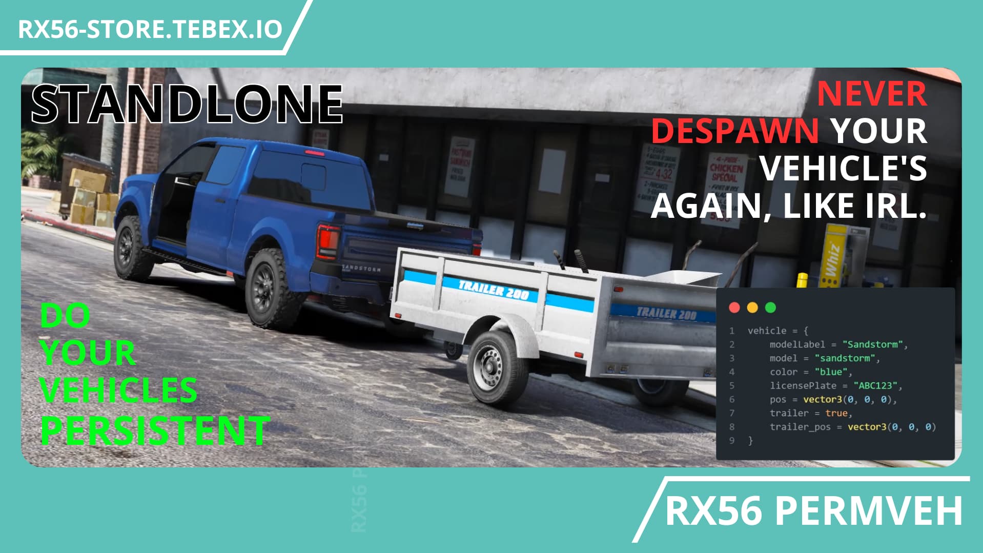 Persistent Vehicles V2 [ESX/QB/STANDLONE] (PERMANENT VEHICLES) - FiveM Releases - Cfx.re Community