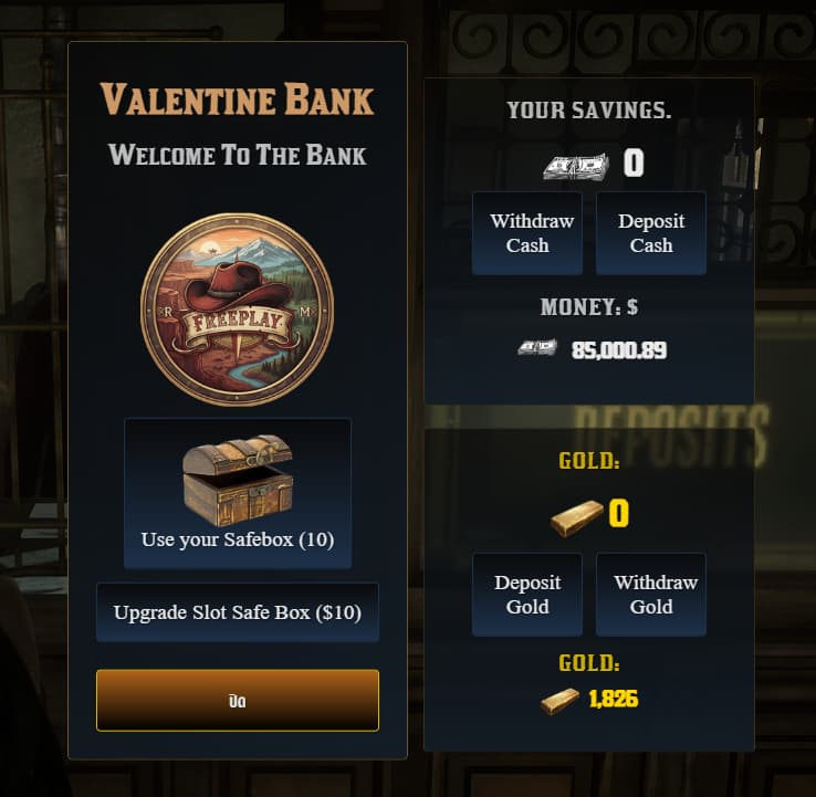 KenNy Banking | RedM Banking Script | VORP Core - RedM Releases - Cfx ...
