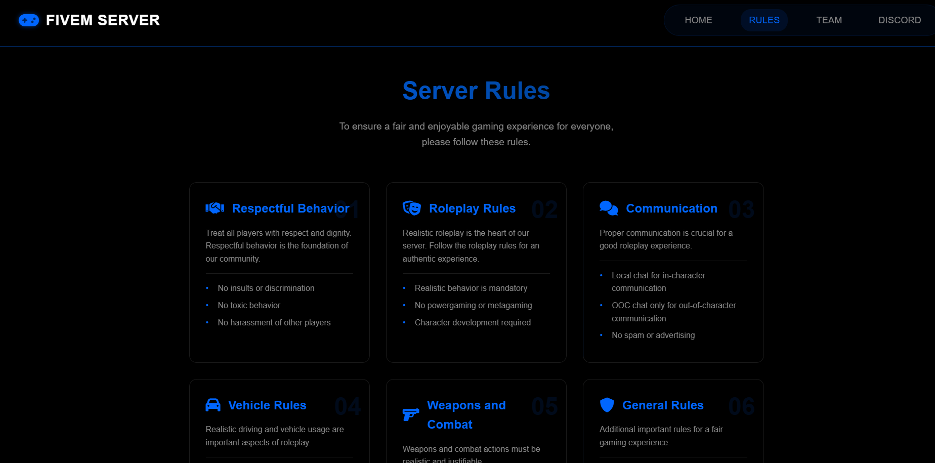 SirRezi_Website – Modern Server Website Template for FiveM [Free] - FiveM Releases - Cfx.re ...