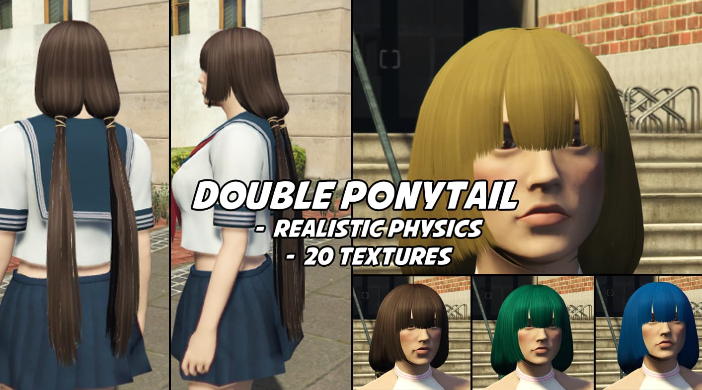 Double Ponytail (hair + Physics) - Addon Hair - FiveM Releases - Cfx.re ...