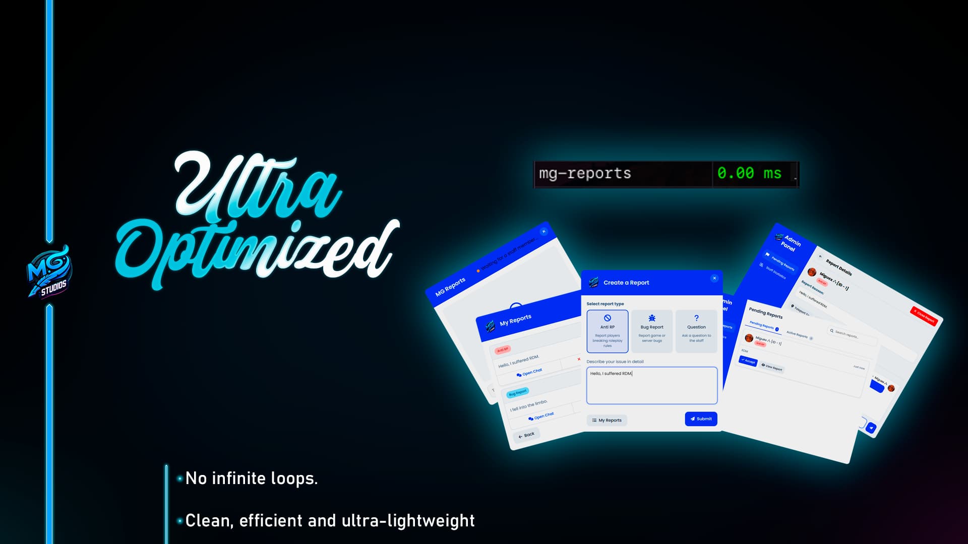 📩 MG Reports | Standalone | Advanced In-Game Report System - FiveM ...