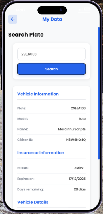 Complete Insurance Management App for LBPhone & GKSPhone | Vehicles ...