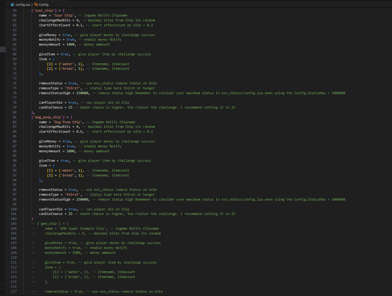 [ESX] [FREE] GMD_ChipChallenge | Salt, Hot, Sour, Poop... Chip | Cooperation with BzZz - FiveM ...