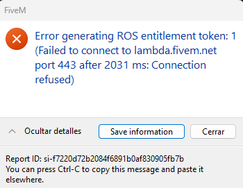 Startup error after launching Rockstar Games - FiveM Client Support ...
