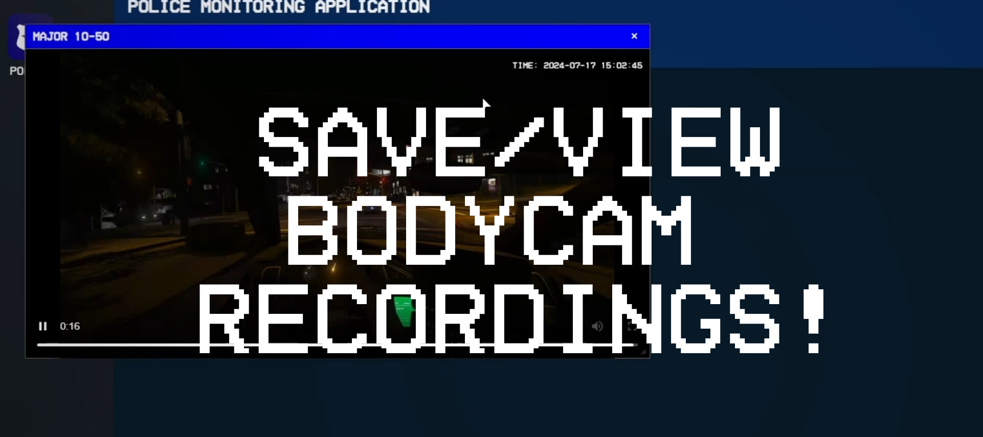 📷 BodycamV | Dashcams/Bodycams/CCTV With Recordings! - FiveM Releases ...