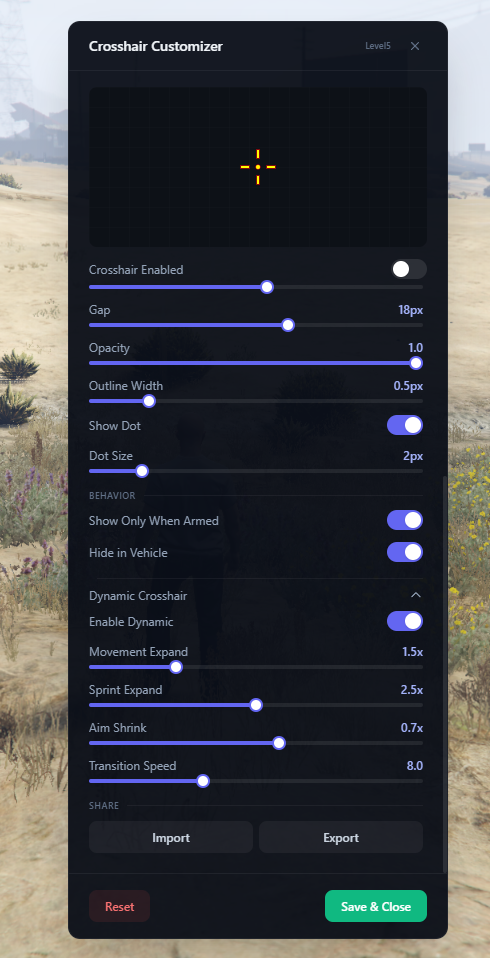 [PAID] [Standalone] Crosshair Customizer -- Level5 Dev - FiveM Releases ...