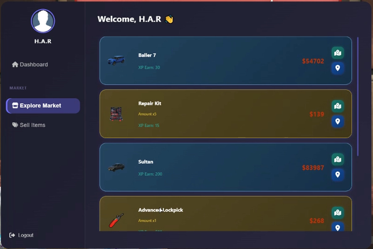 [Release] [ESX / QB / OX] Market Place With Xp System / Buy & Selling ...