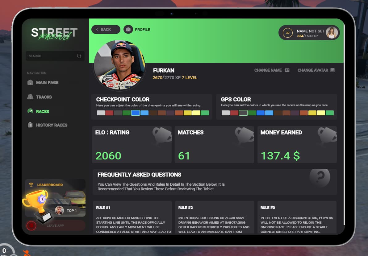 Fivem Racing System (Race Modes, many race rewards, Race creation and ...