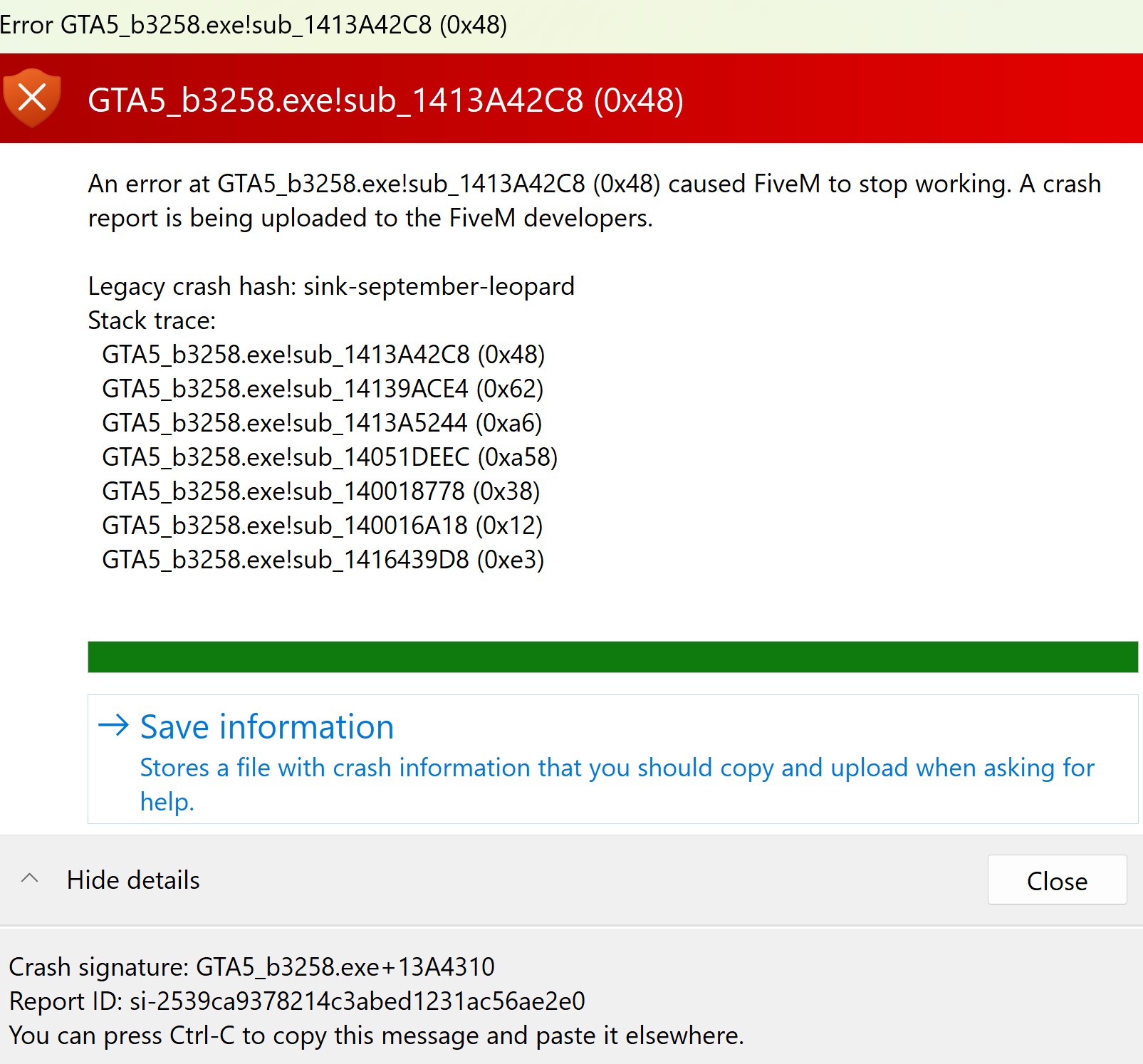 crashes - FiveM Client Support - Cfx.re Community