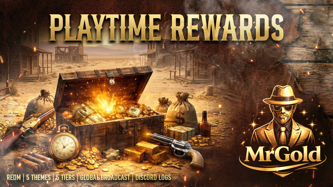 Playtime Rewards — RedM | 5 Themes | 5 Tiers | Global Broadcast ...