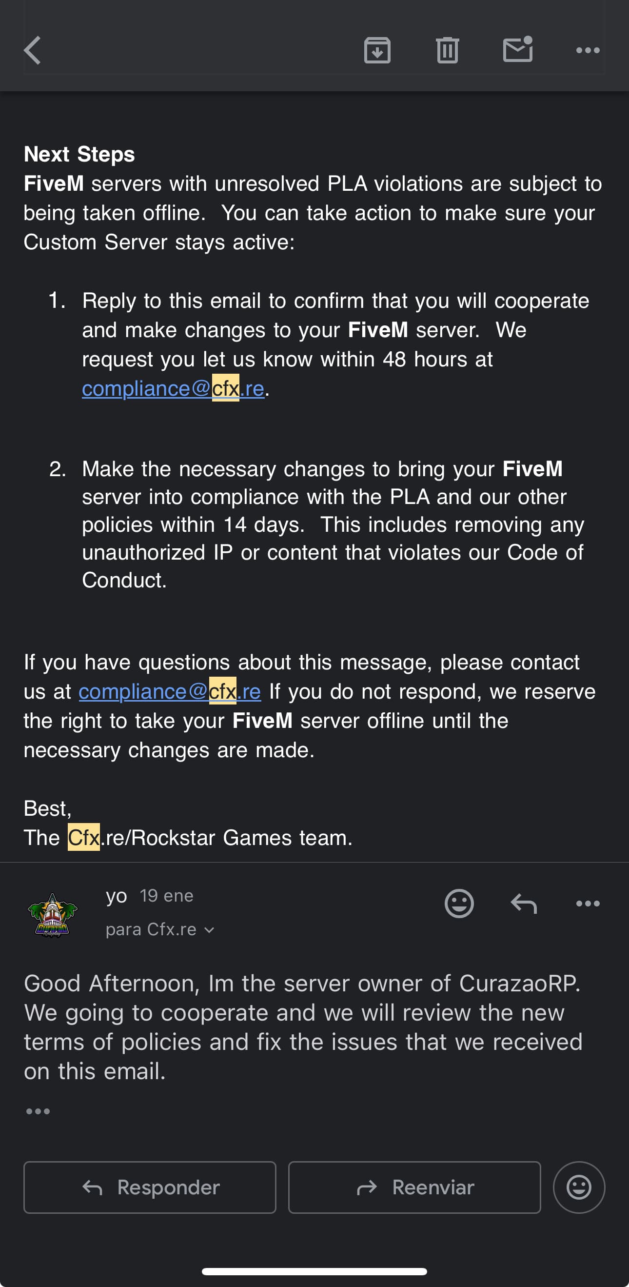 Server suspended license - Server Discussion - Cfx.re Community
