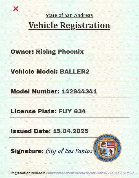 [PAID][ESX] Vehicle Registration - FiveM Releases - Cfx.re Community