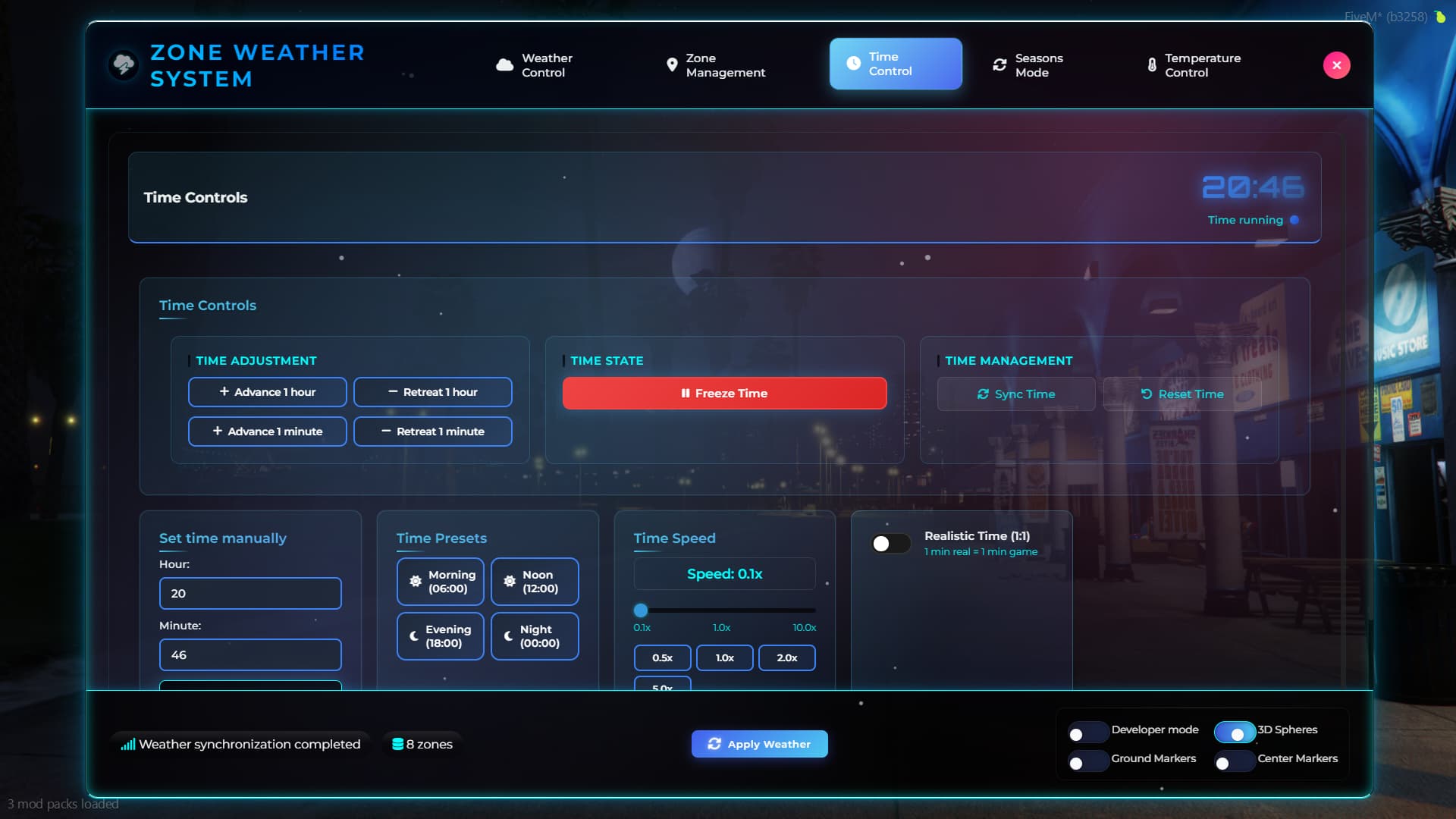 Zone Weather System v3.0 [ESX/QB/QBOX] Temperature System • Time ...