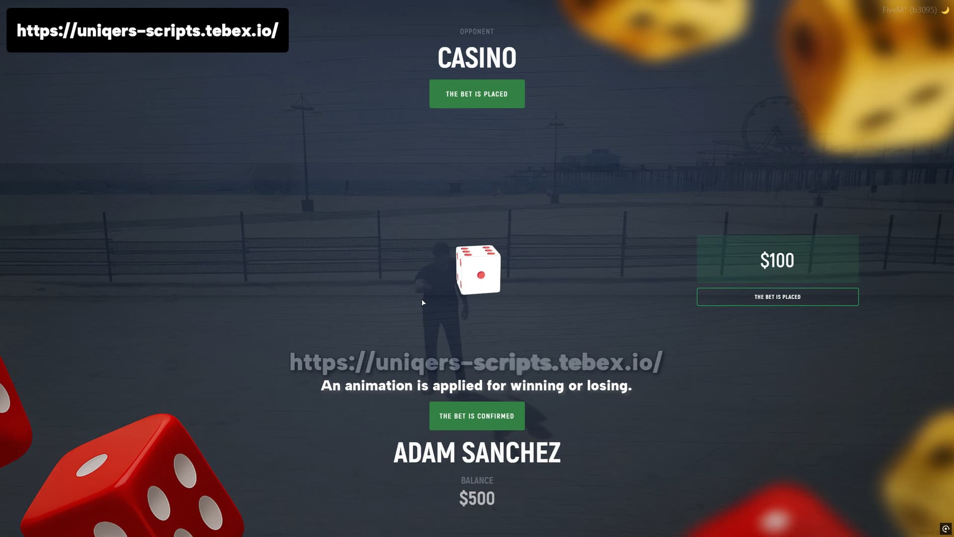 Fivem Advanced Dice Bet Game Script PvP & Fun & Server -uniqers-dice # ...