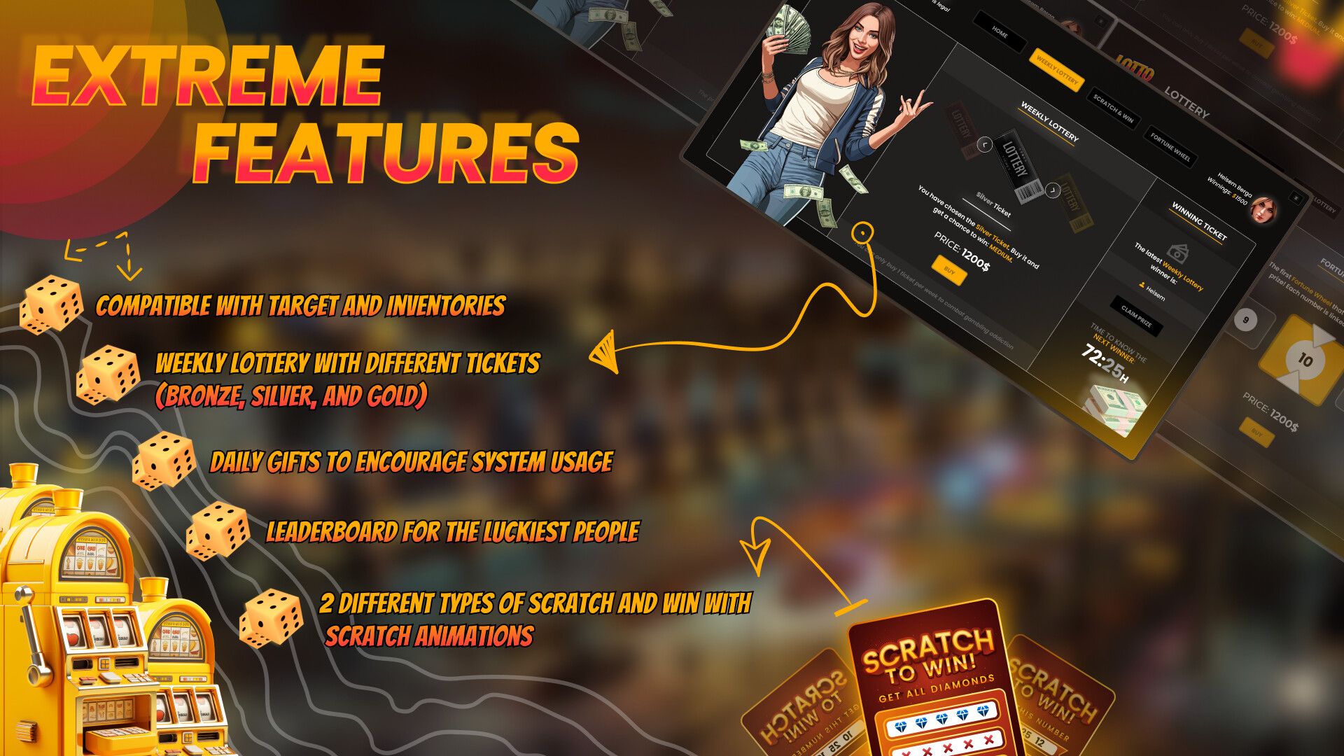 [ESX/QB] 3x1 Advanced Lottery System v2 + Scratch & Win + Fortune Wheel ...