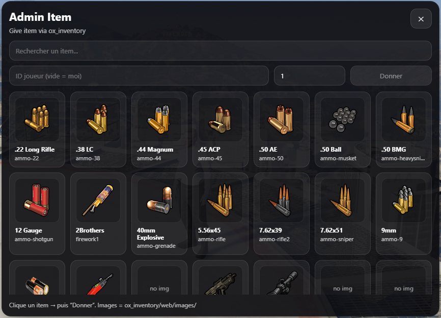 QBX Admin Item Menu - QBCore - Cfx.re Community