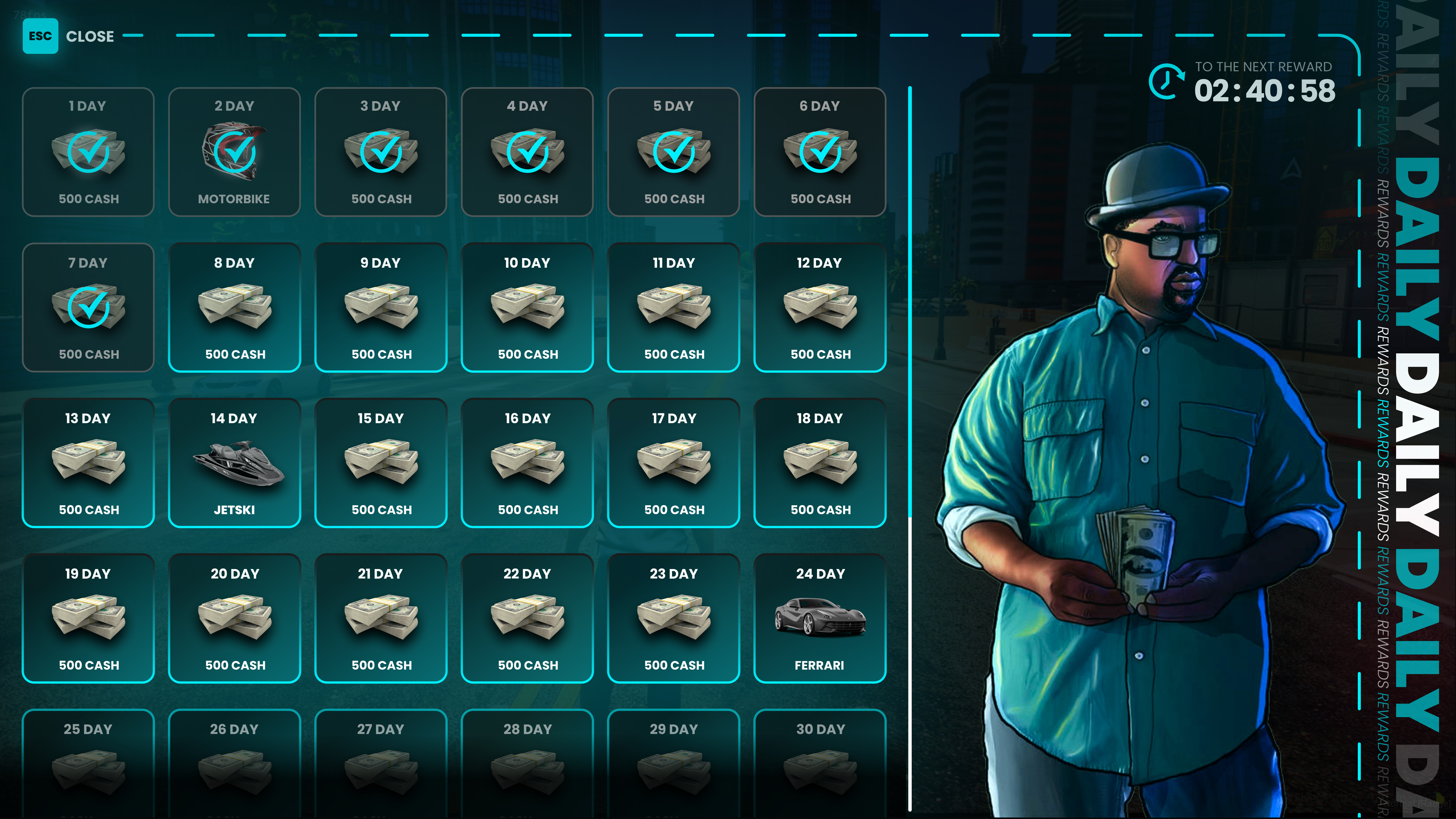 [PAID] [QB&ESX] Cylex DAILY REWARDS - FiveM Search