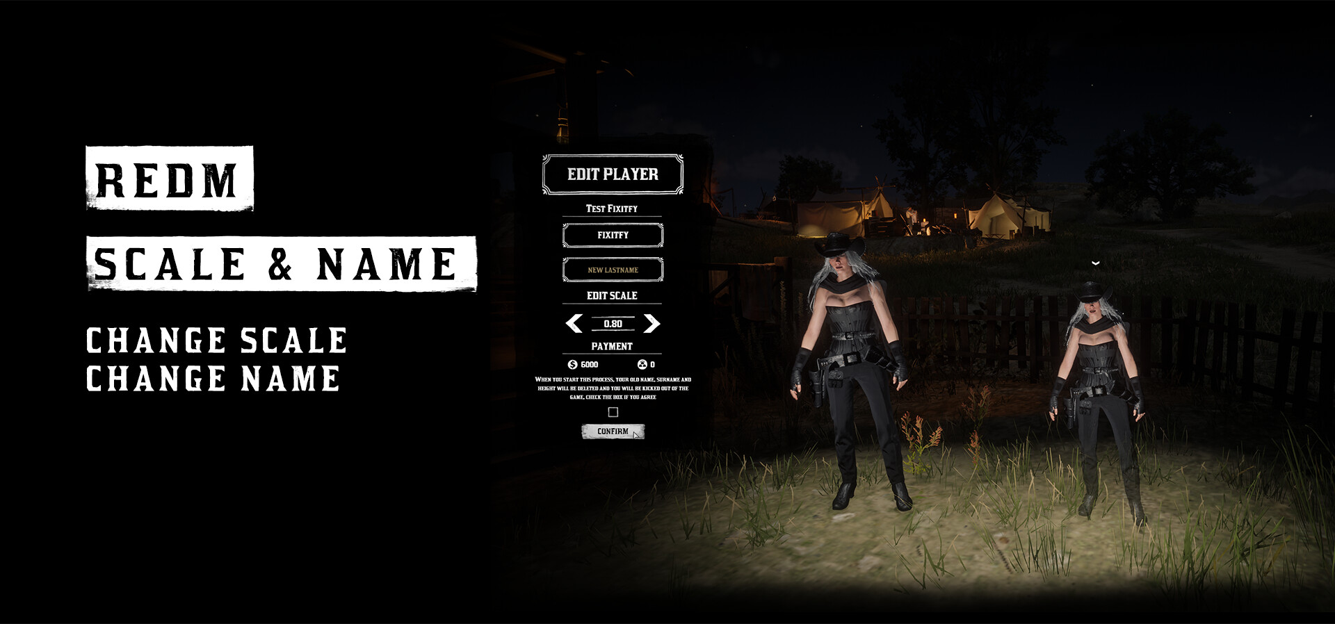 Fixitfy Edit Scale & Name - RedM Releases - Cfx.re Community