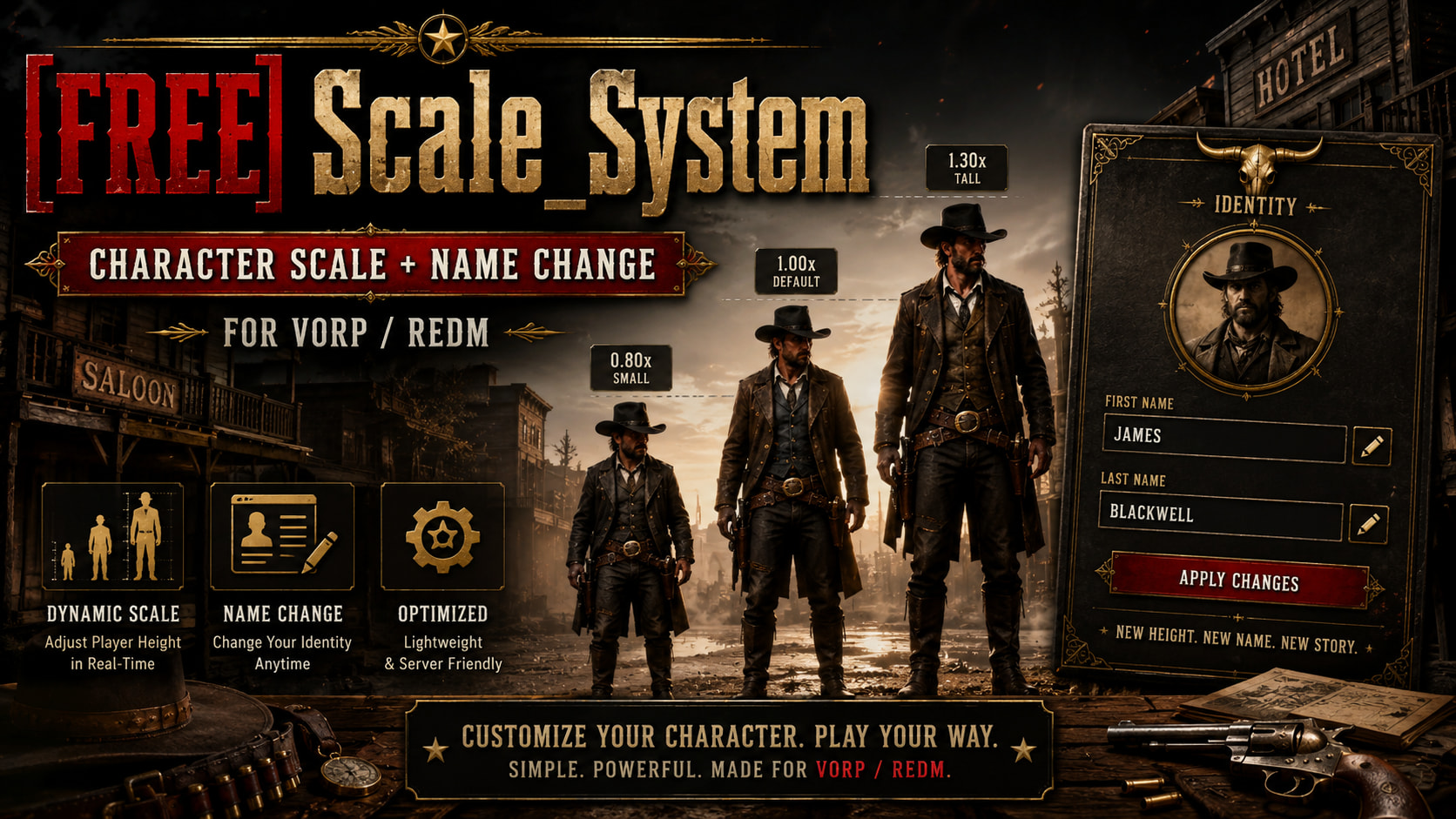 [FREE] Scale_System | Sistema de Escala e Alteração de Nome para VORP ...