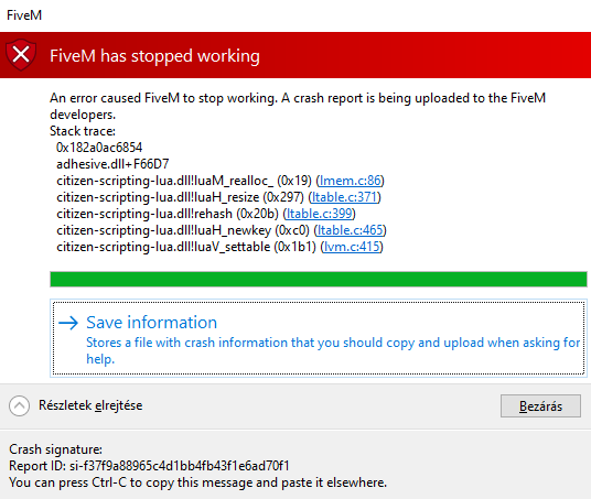 Fivem crashes adhesive.dll - FiveM Client Support - Cfx.re Community