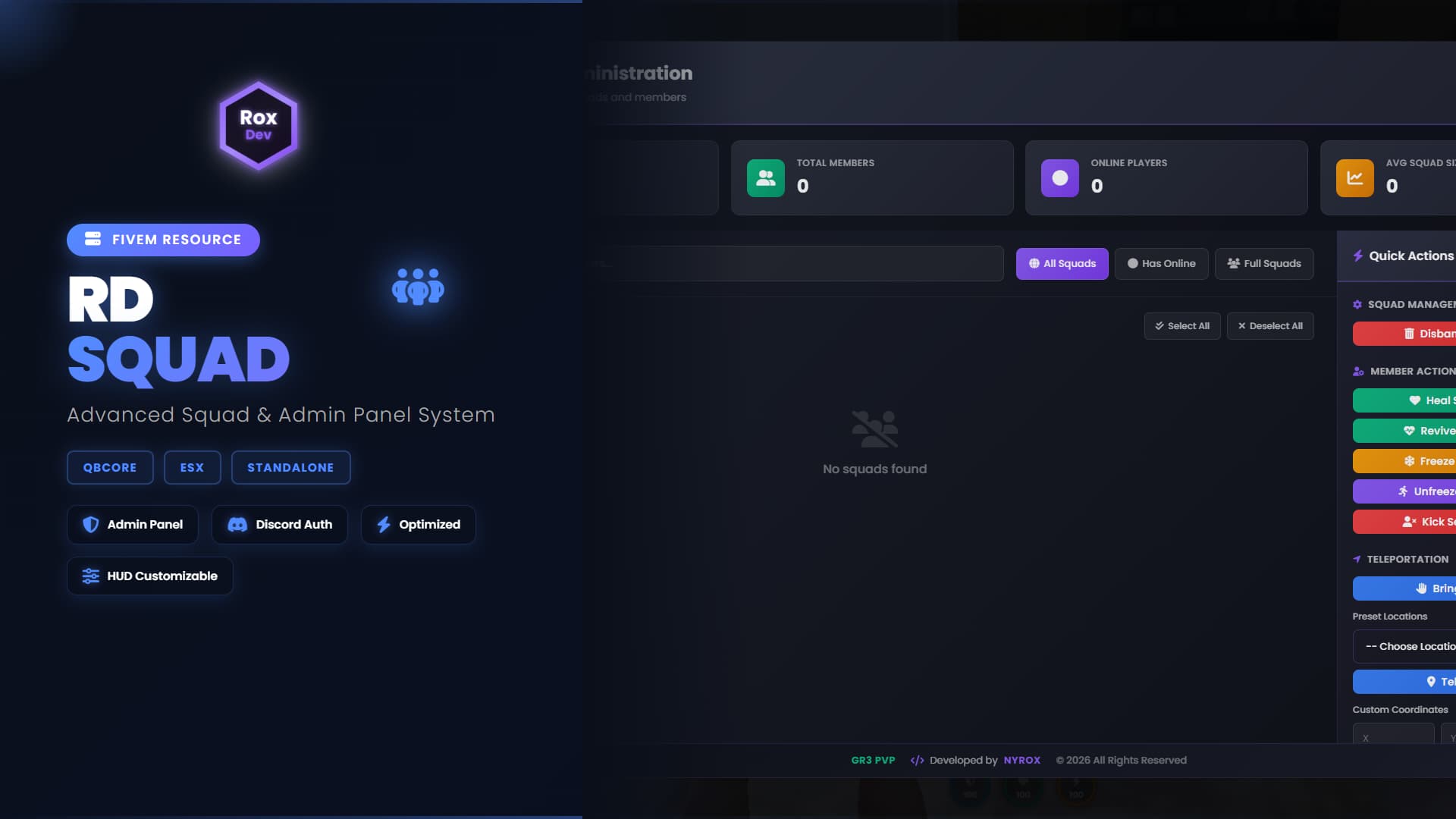 [PAID] RD SQUAD | Advanced Squad System | Admin Panel | Discord Auth ...
