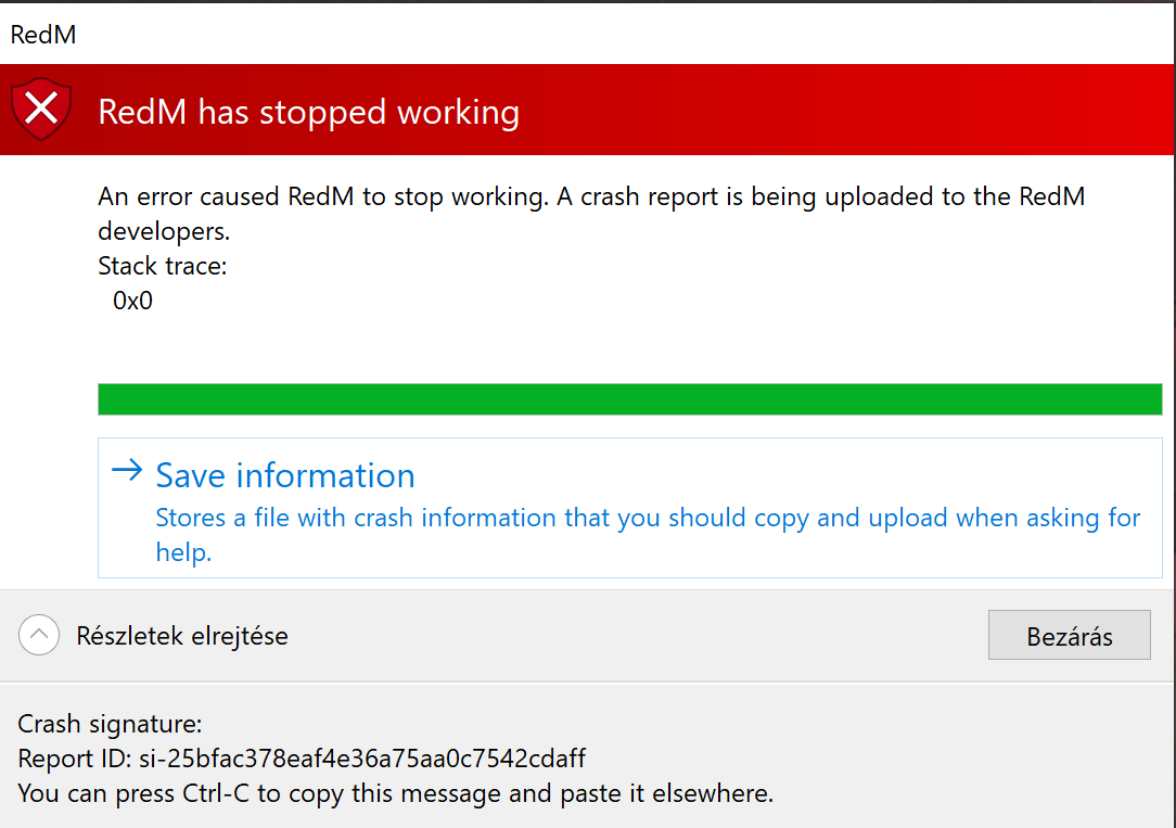 0x0 error code in redm - RedM Client Support - Cfx.re Community