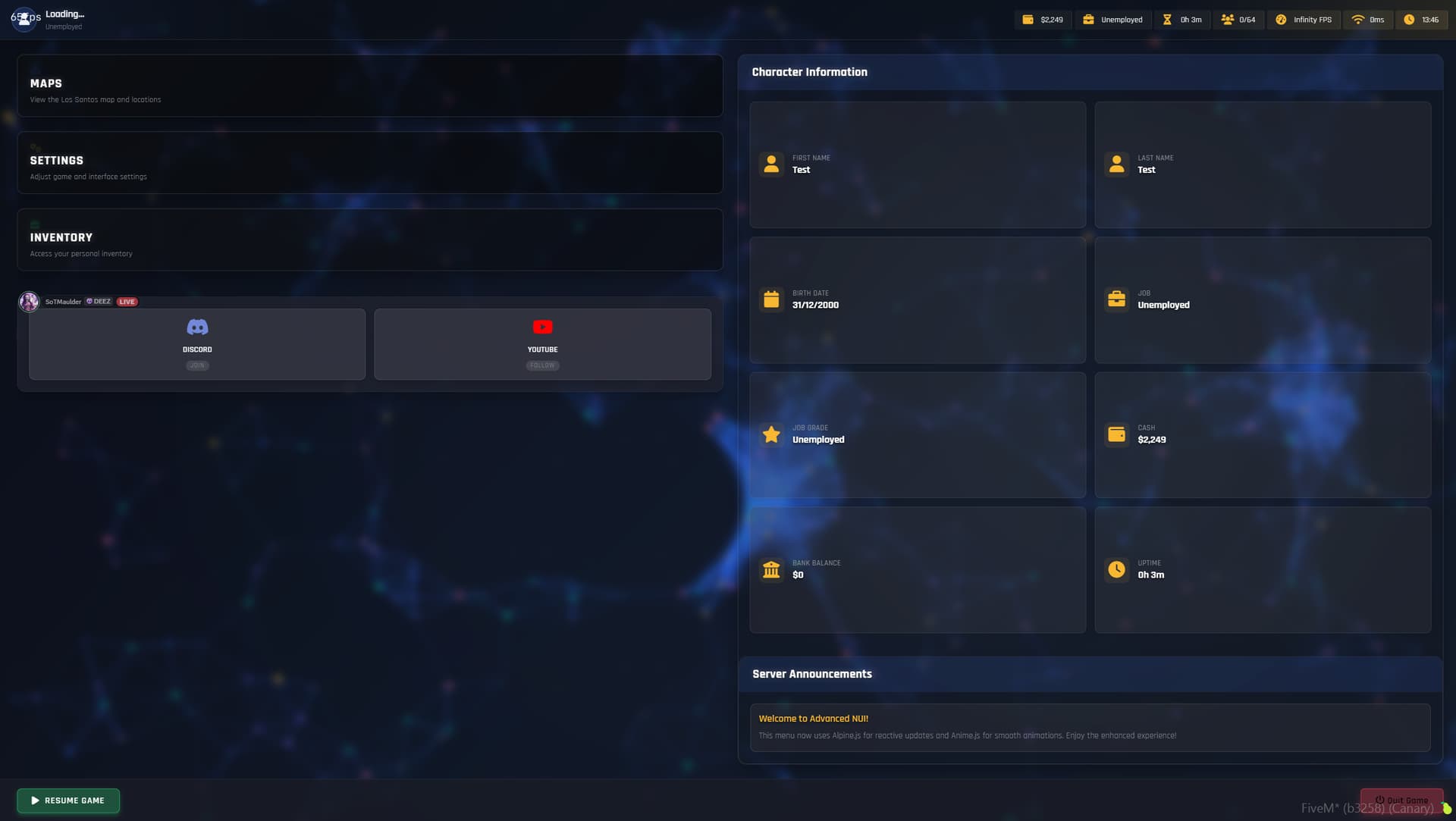 Snowii Pause Menu - FiveM Releases - Cfx.re Community