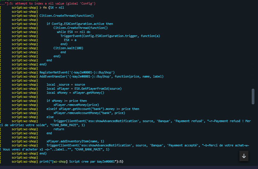 Error Script Wz Shop Discussion Cfxre Community