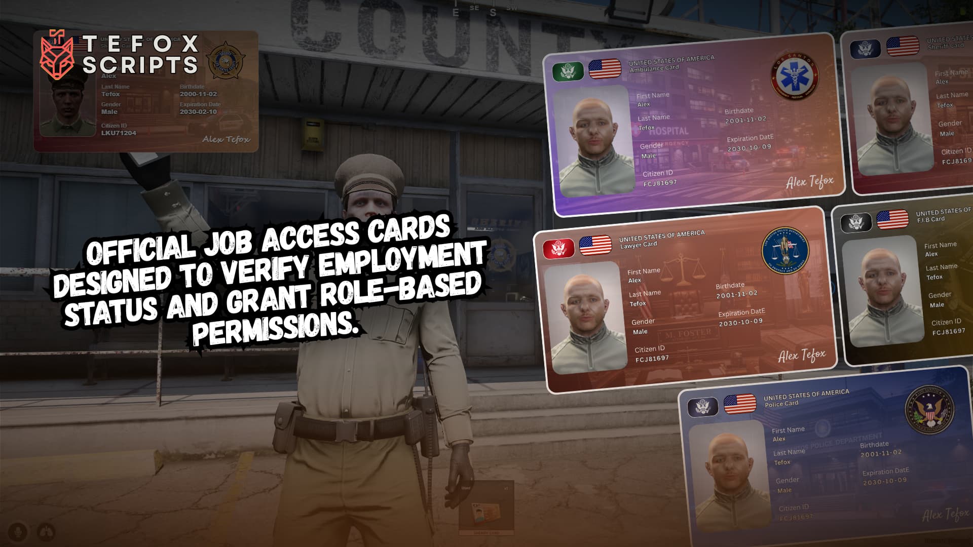 🪪 Identity System – ID Cards, Job Cards, Licenses & Fake ID - FiveM ...