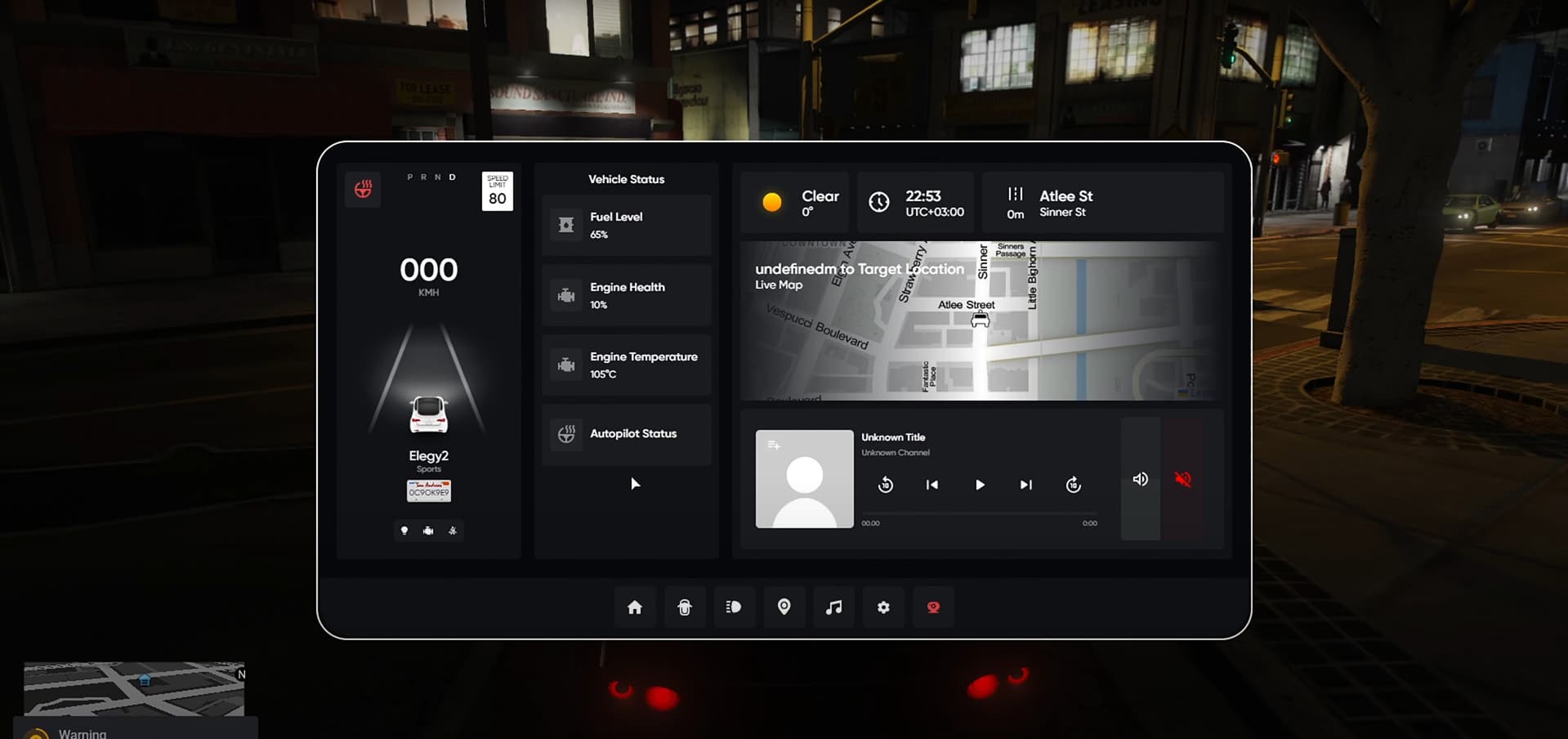 LD Car Tablet 💻 | Synchronized Music, Autopilot, Parking Camera - FiveM ...
