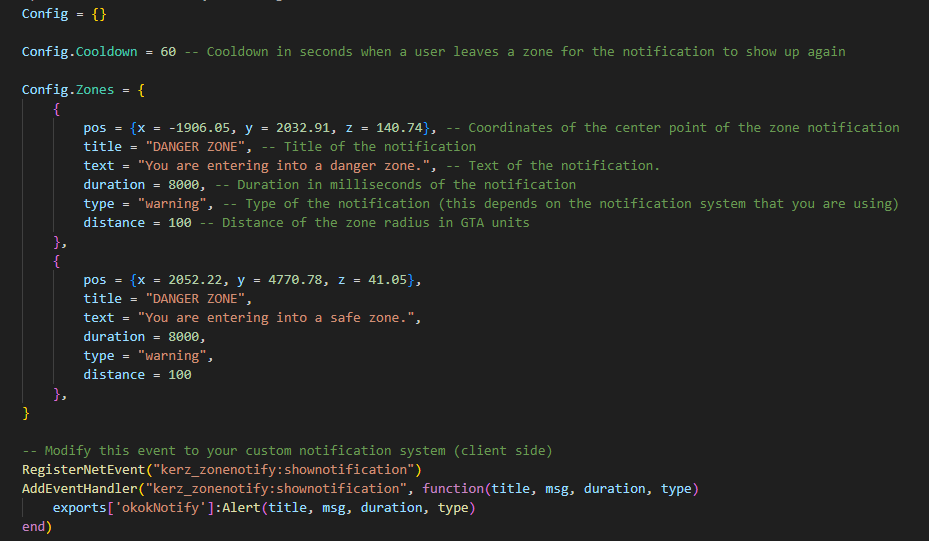 [PAID] [STANDALONE] Zone Notify - FiveM Releases - Cfx.re Community