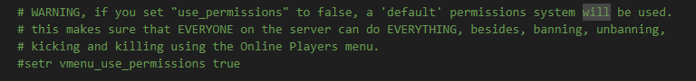 Need Help With vMenu & Permissions! - Server Discussion - Cfx.re Community Need Help With vMenu & Permissions! - Server Discussion - Cfx.re Community