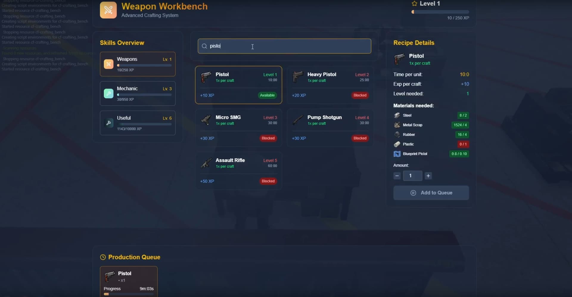 Crafting Bench System [QBox | QBCore | ESX | Standalone ] - FiveM ...