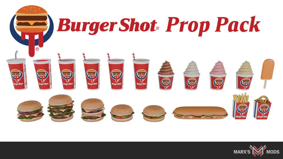 [PAID] [PROP] Burger Shot Prop + Icon Pack | 19 Items - FiveM Search