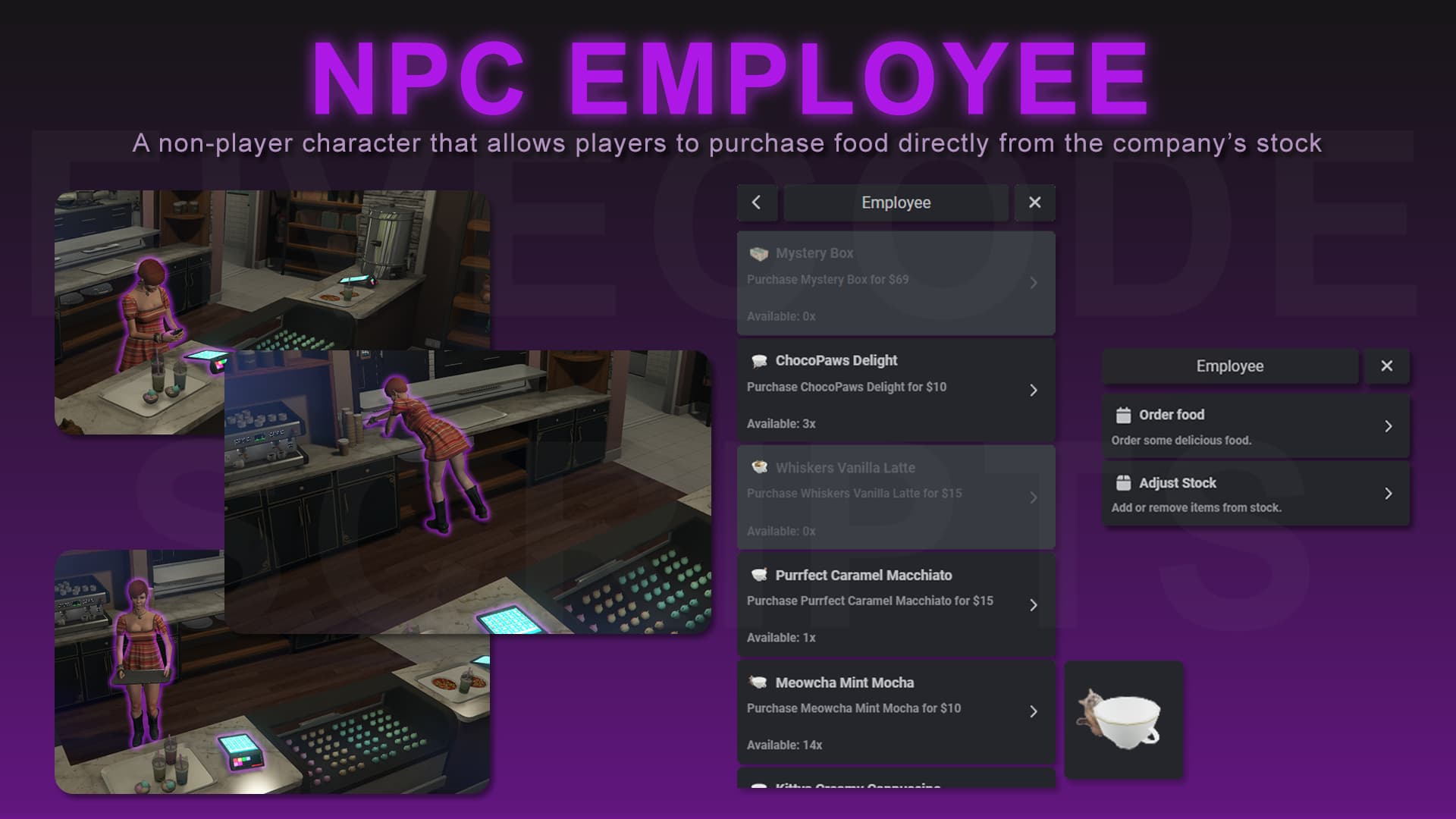 [PAID][ESX/QB/QBOX] UWU Cat Cafe Job - Advanced FiveM Job Script ...